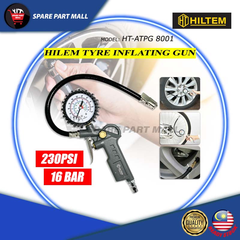 HILTEM TYRE INFLATING GUN (HT-ATPG8001)/ 230PSI AIR TYRE INFLATOR W ...