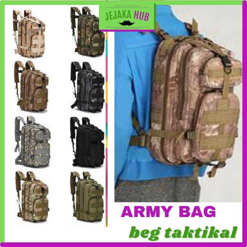 Beg Askar Taktikal Bag Army Backpack Military Camo Bag 30L 3P PUBG ...