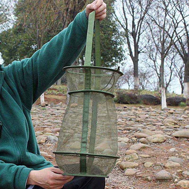 Cage Fishnet CRAZY>>Portable Fishing Net Mesh Folding Trap Metal Frame ...