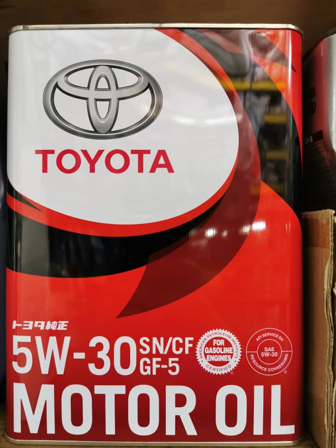 TOYOTA 5W-30 SN/CF GF-5 ENGINE OIL JAPAN 4L | Shopee Malaysia