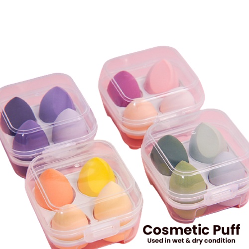 🔥READY STOCK🔥 Makeup Sponge Puff Set Beauty Blender Box Egg Set 4/8pcs ...