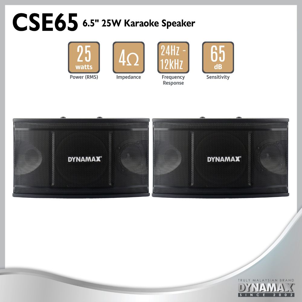 DYNAMAX CSE65 6.5" 25W Karaoke Speaker System (1 Pair) | Shopee Malaysia