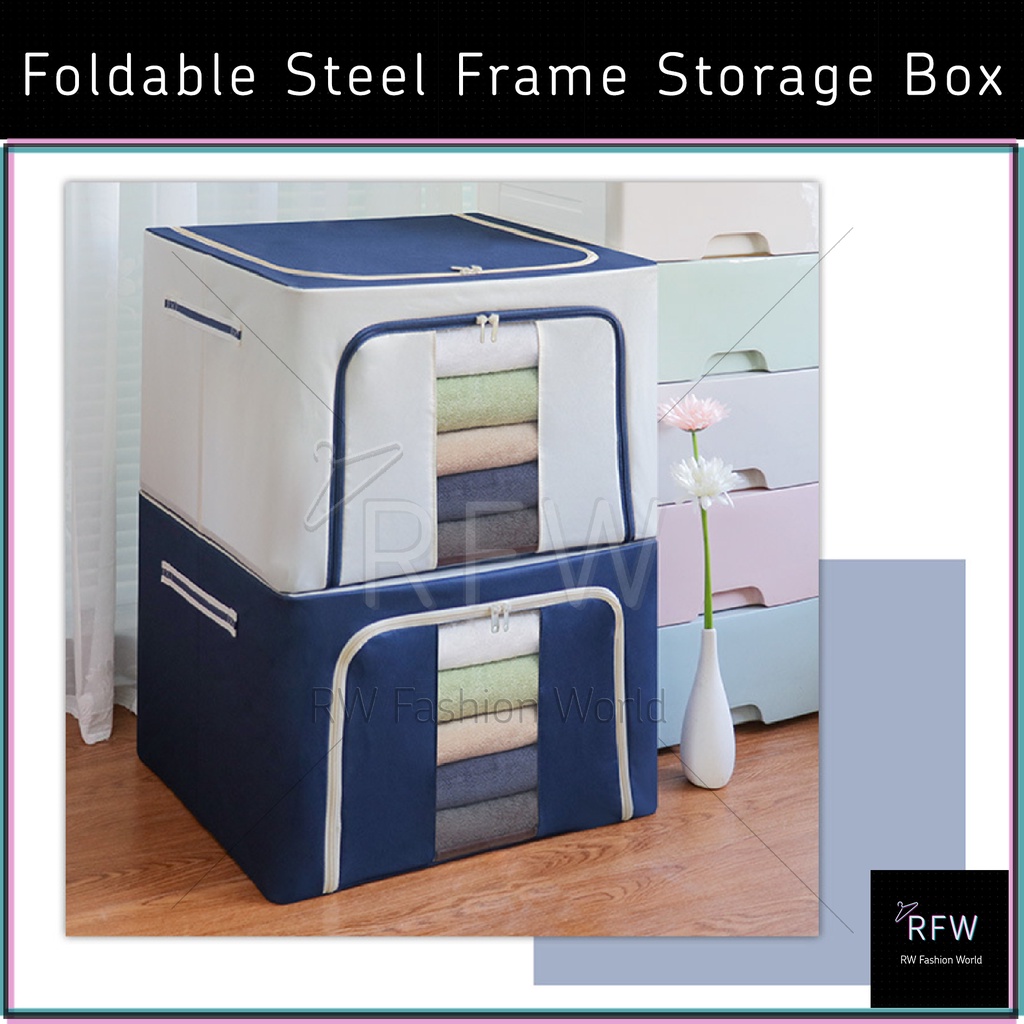 Foldable Steel Frame Storage Box | Shopee Malaysia