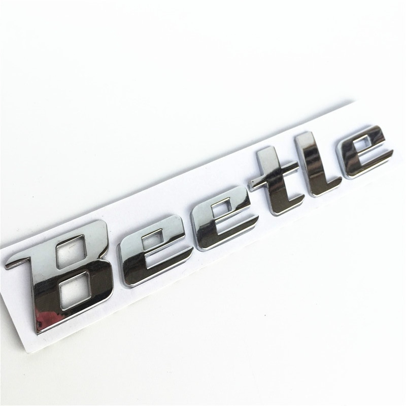Newbee 3D Chrome Metal Sticker Beetle Emblem Badge Logo Decal For Volkswagen VW Beetle TDI TSI ...