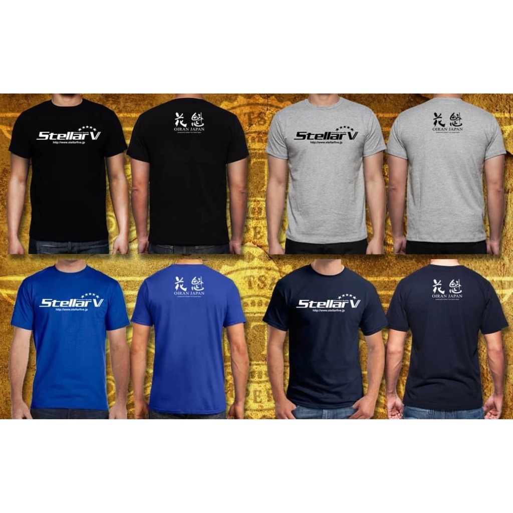 Stellar V & Valenti Japan JDM *ALL (Black+ Royal Blue+ Grey+ Navy Blue Tshirt) | Shopee Malaysia