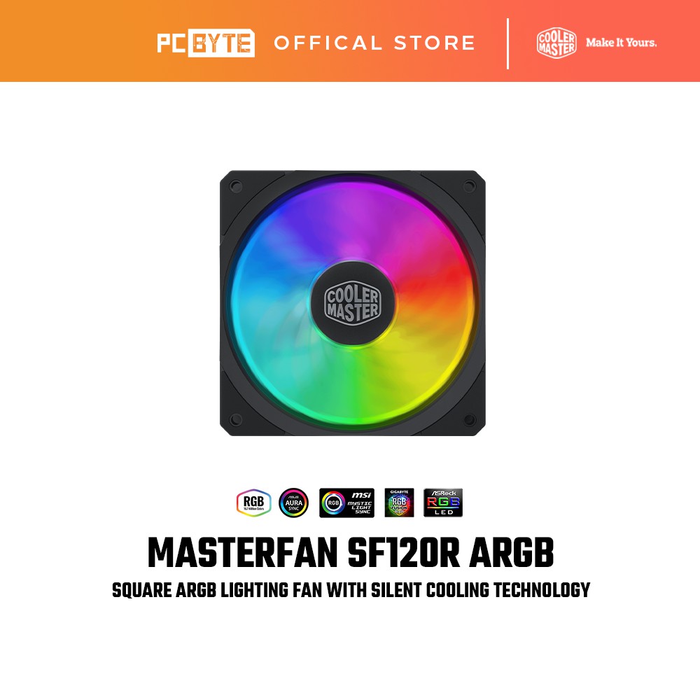 Cooler Master MasterFan SF120R Addressable RGB Single 120mm Fan ...