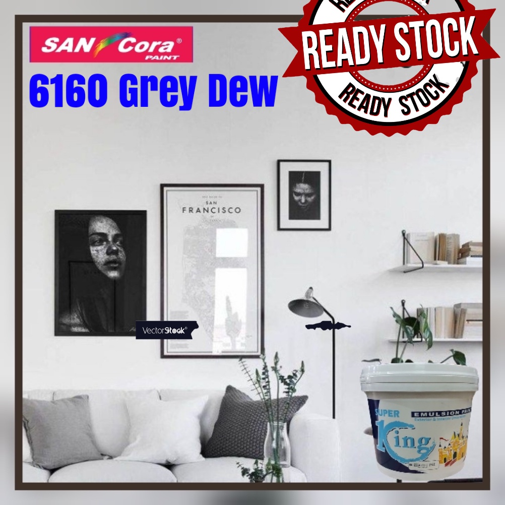 GREY DEW 6160 ( 7L ) SUPERKING QUALITY EMULSION PAINT MATT FINISH / CAT ...