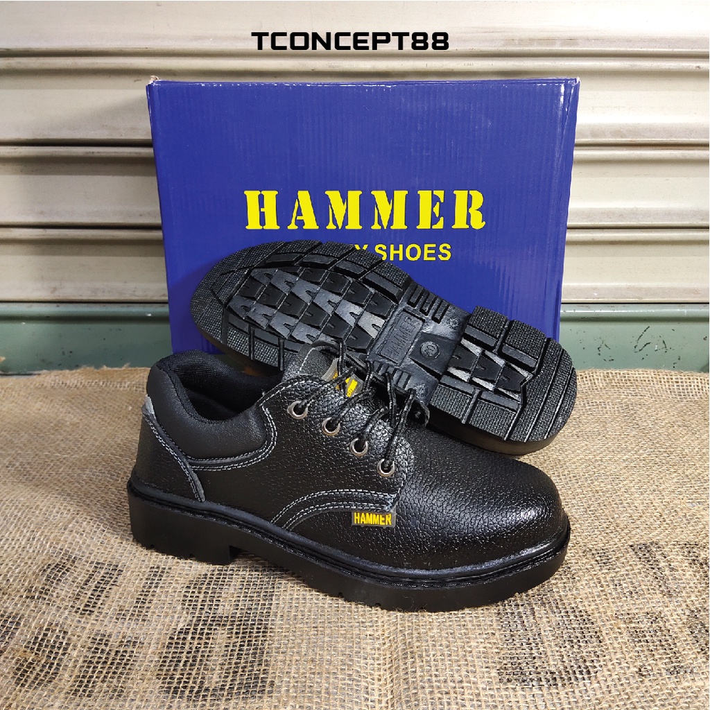 HAMMER Safety Shoes Steel Toe Low Cut | Shopee Malaysia