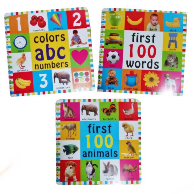 Kids first words colors ABC numbers Animals educational book | Shopee ...
