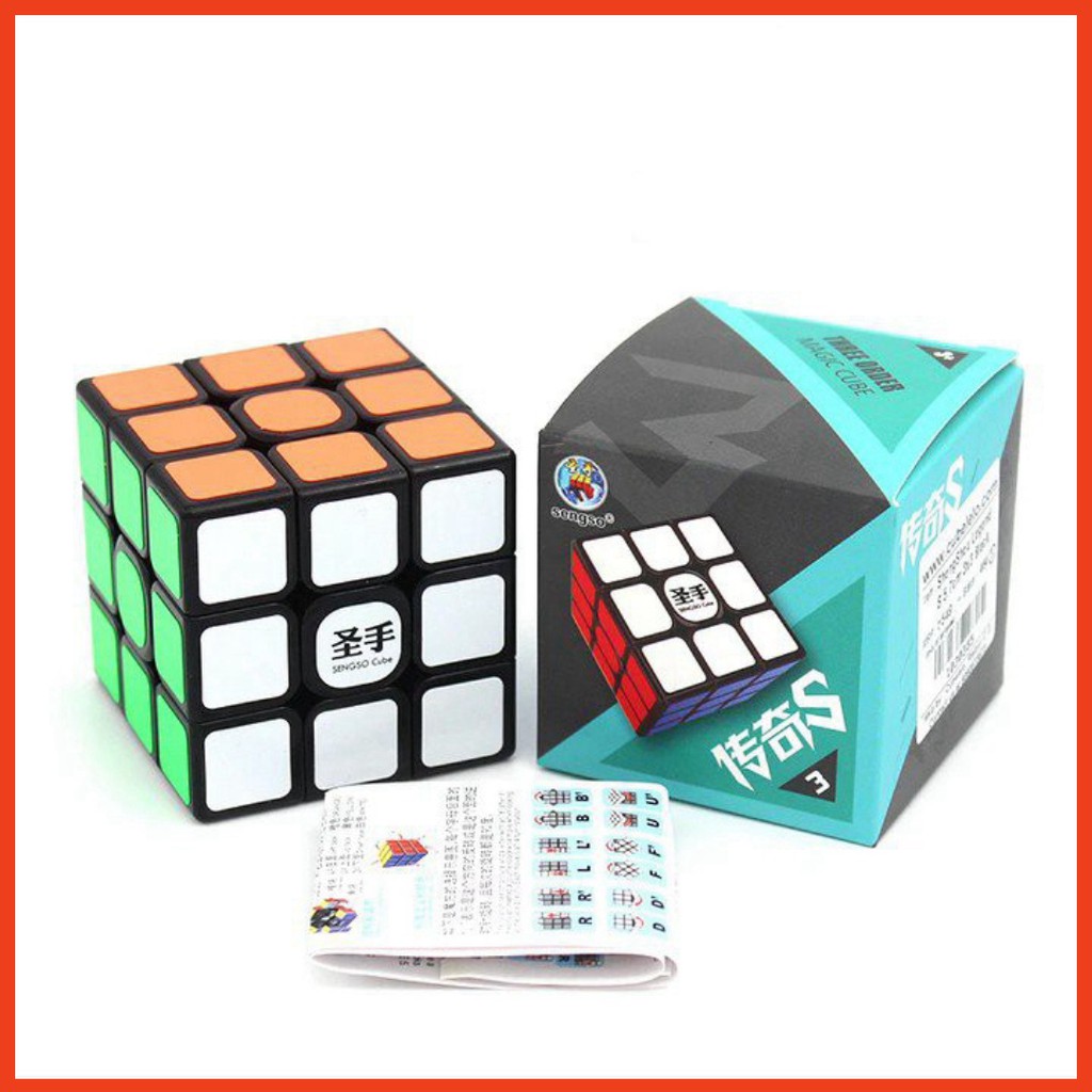 Rubik 3x3x3 Super Slippery Legend - 3-Storey Rubic Toy Cube Blue Box ...