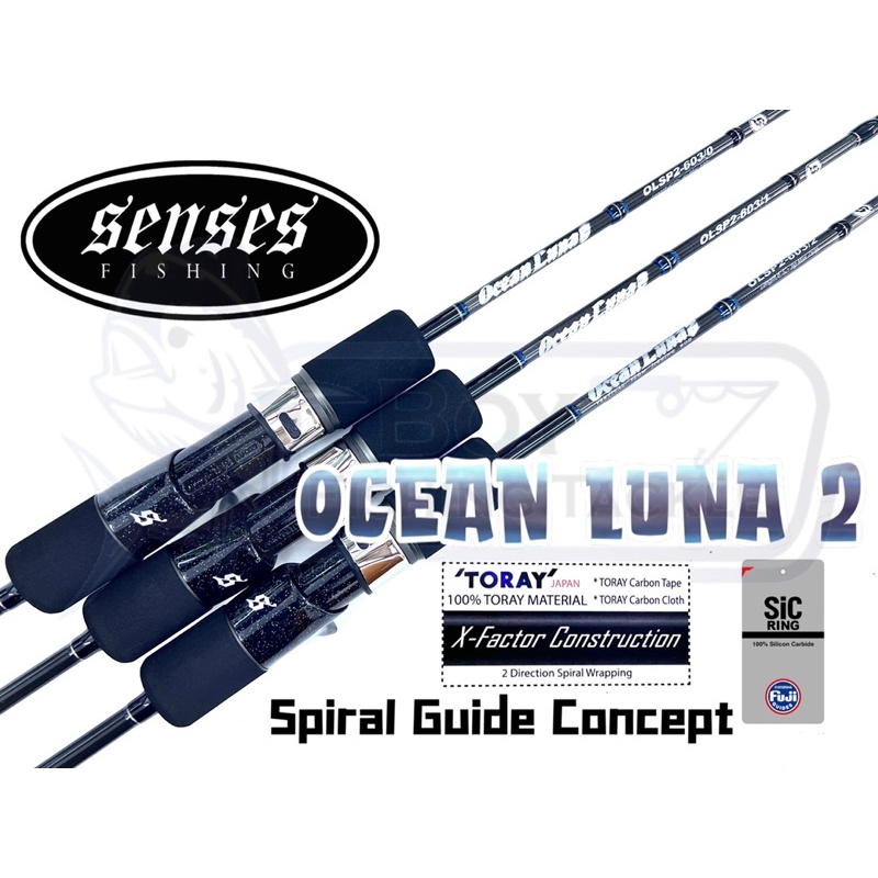SENSES OCEAN LUNA 2 FISHING ROD SPIRAL GUIDE SLOW JIGGING ROD | Shopee ...