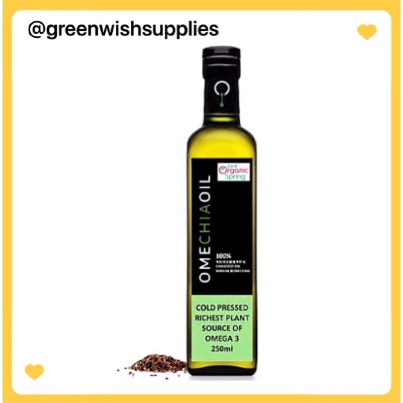 ORGANIC SPRING - OME Chia Seed Oil, 奇亚籽油 (250ml) Exp:06/2026 [Omega 3•6 ...