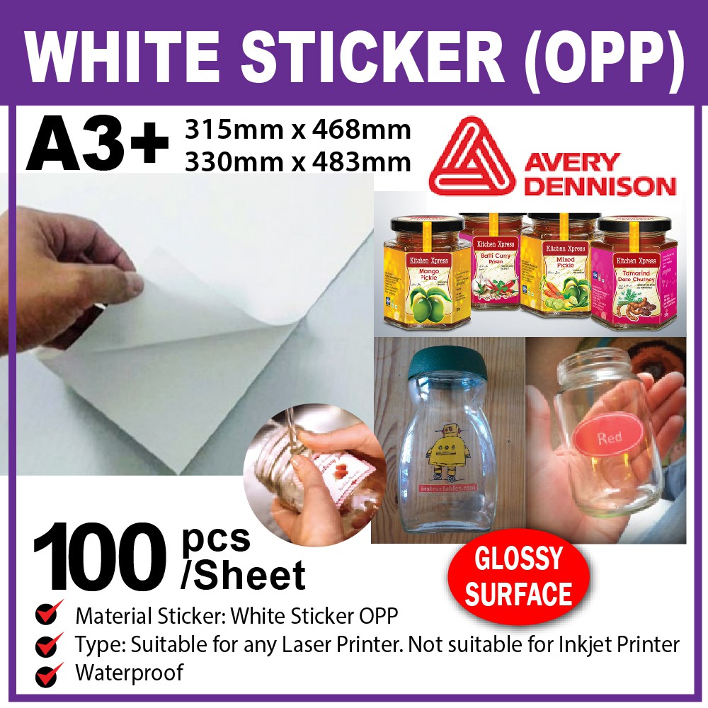 Sticker White OPP(waterproof) - High Quality / Super Glue - Every ...