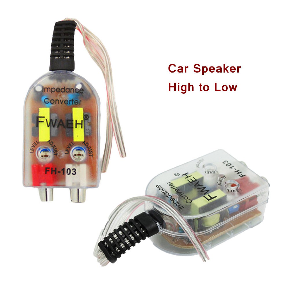 Hi to Low RCA Converter Hi-Low to RCA Adaptor Car Stereo Audio RCA Line ...