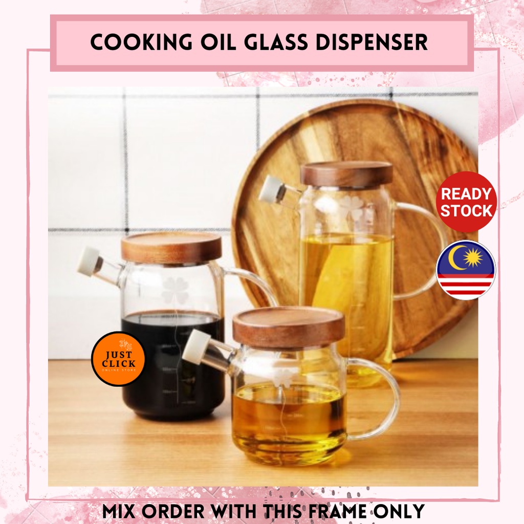 Botol Minyak Masak Cooking Oil Glass Bottle Bamboo Glass Oil Jar Bottle ...