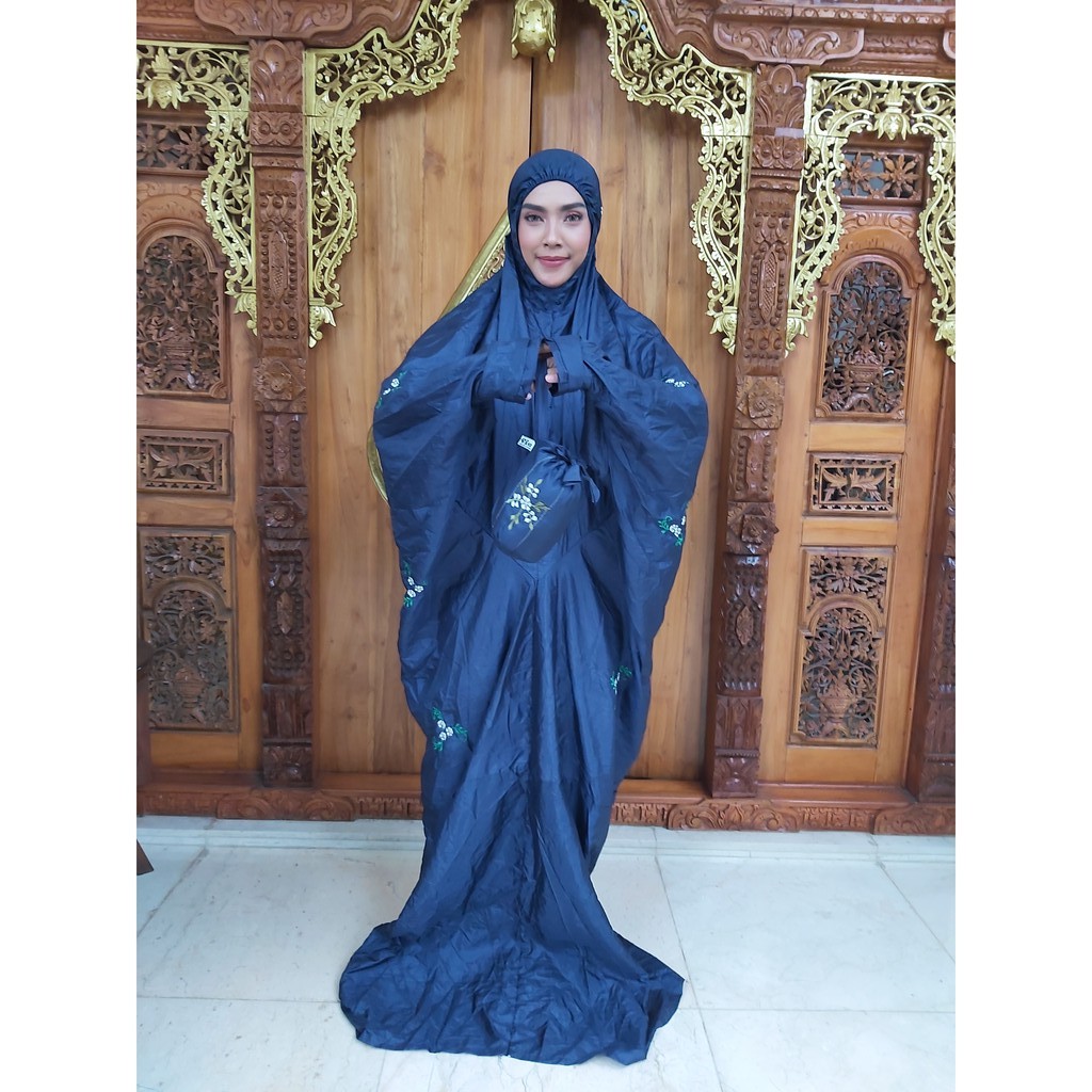 ADULT MUKENA TRAVELING PARACUT CONTINUOUS LOUFIE EMBROIDERED JUMBO ADEM ...