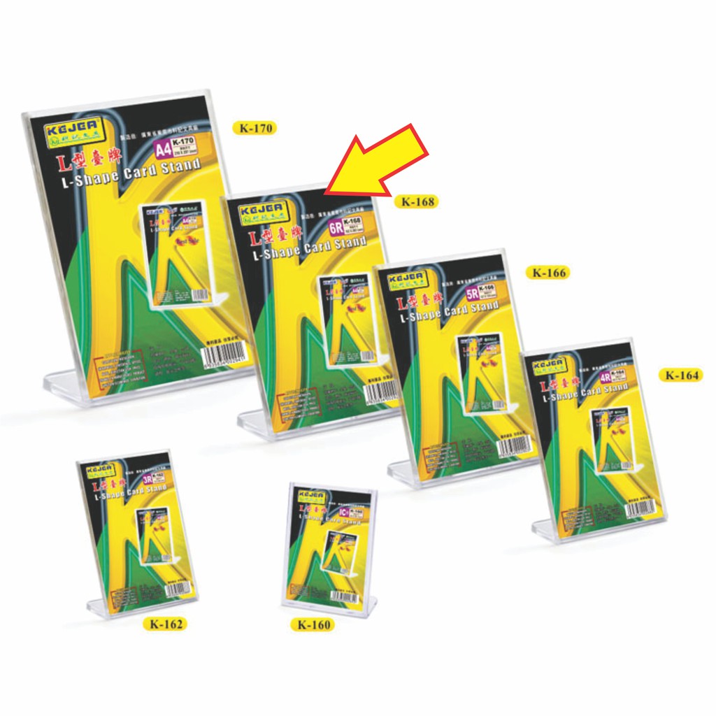 Acrylic L-Shaped Display Stand L Shape A4 / 3R / 4R / 5R / 6R / Name ...