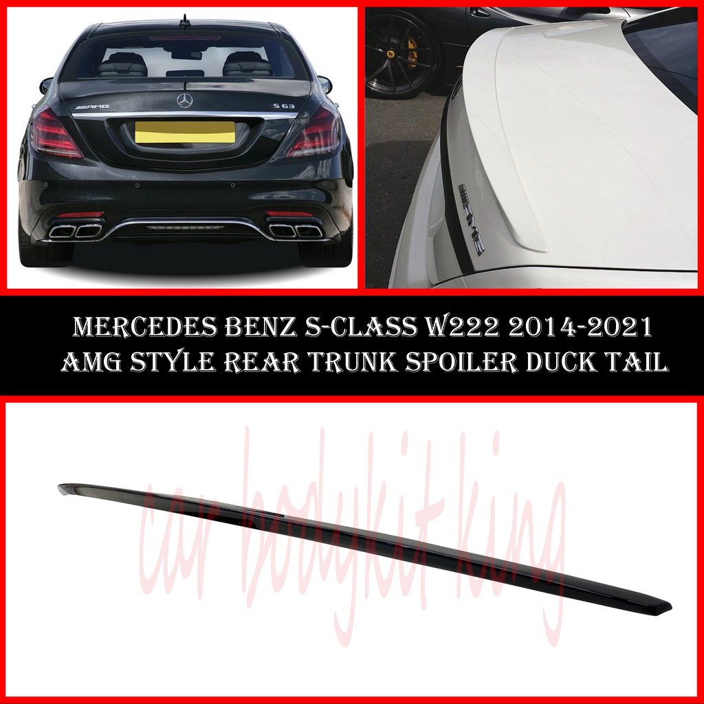 MERCEDES BENZ S-CLASS W222 2014-2021 AMG STYLE REAR TRUNK SPOILER DUCK ...