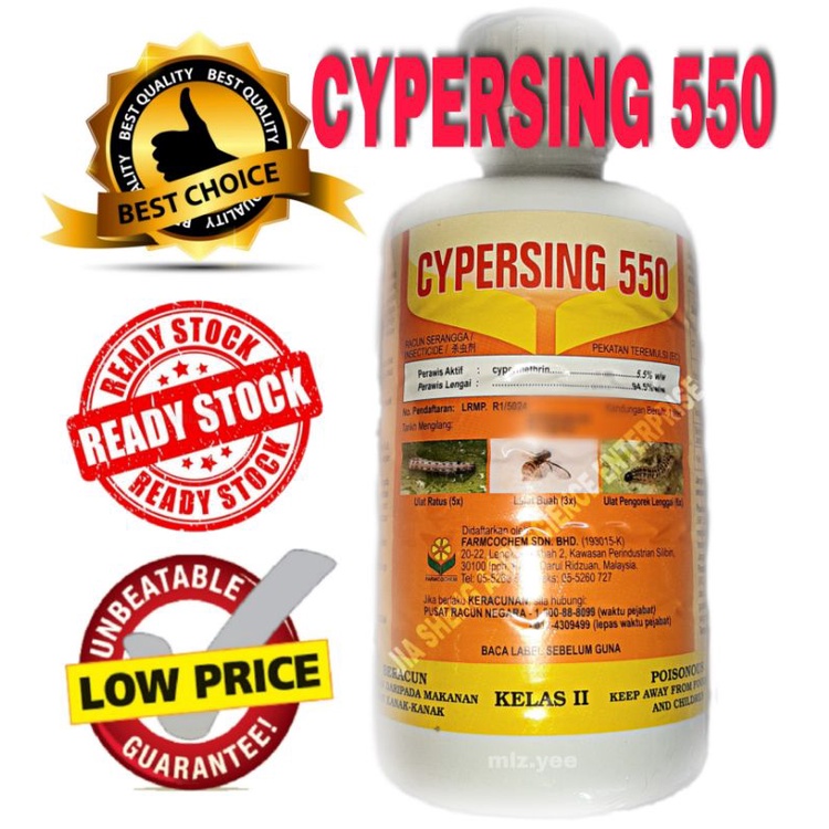 Farmcochem CYPERSING 550 1L Racun Serangga Insecticide Ulat Ratus/Lalat Buah cypersing | Shopee ...