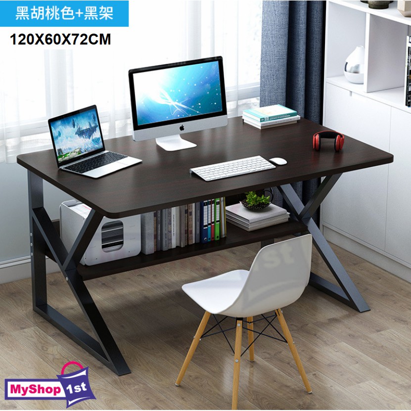 [PREMIUM] Wooden Office Computer Desks Workstation Desks With Storage ...