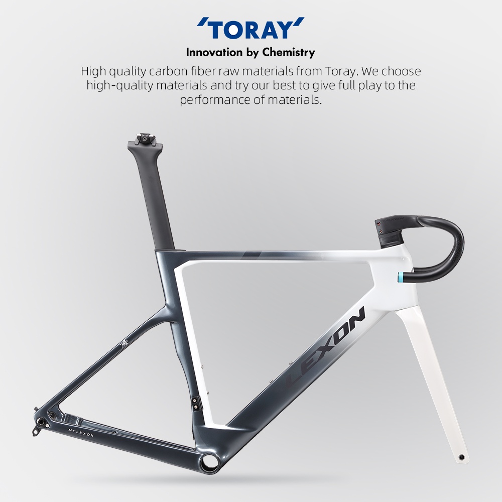 LEXON DiscBrake Carbon Road Bike Frame Fully Hidden Cable Line Carbon ...