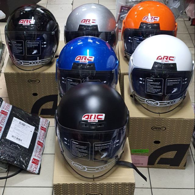 HELMET ARC DISCOVERY FIBREGLASS (LIMITED STOCK) WHITE/BLACK/CANDY BLUE ...