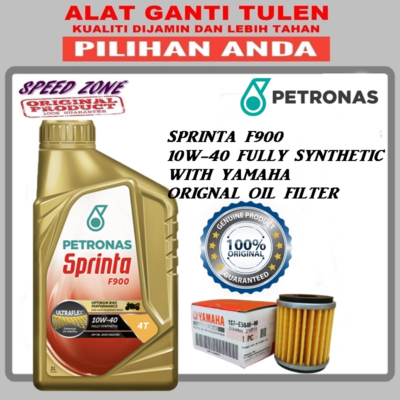 PETRONAS SPRINTA F900 4T 10W-40 10W40 FULLY SYNTHETIC MOTORCYCLE ENGINE ...