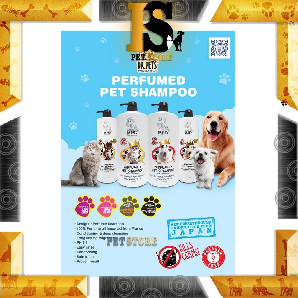 Dr Pets Natural Germs Buster Perfumed Pet Shampoo Cat Shampoo 1L ...