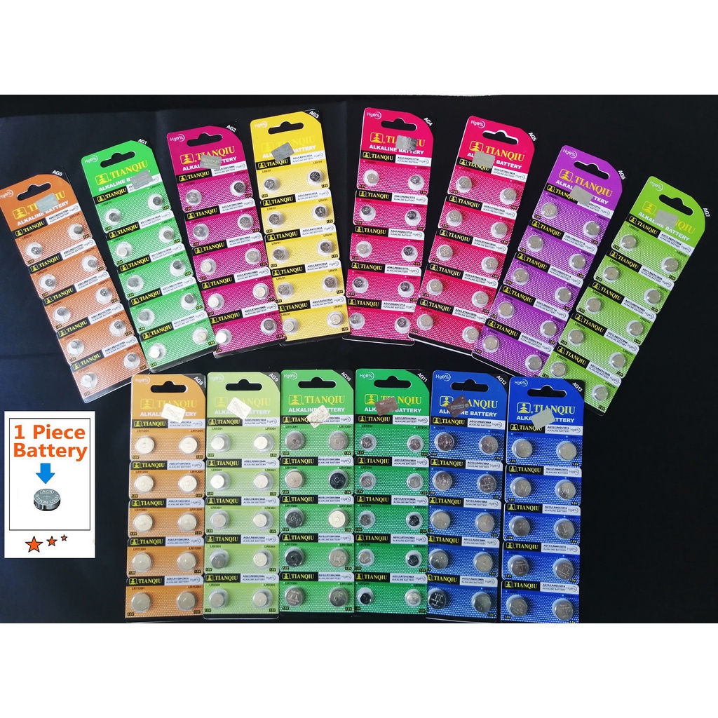 Bateri Jam Tangan Button Cell Battery 377a LR44 LR41 LR1130 AG0 AG1 AG2 ...