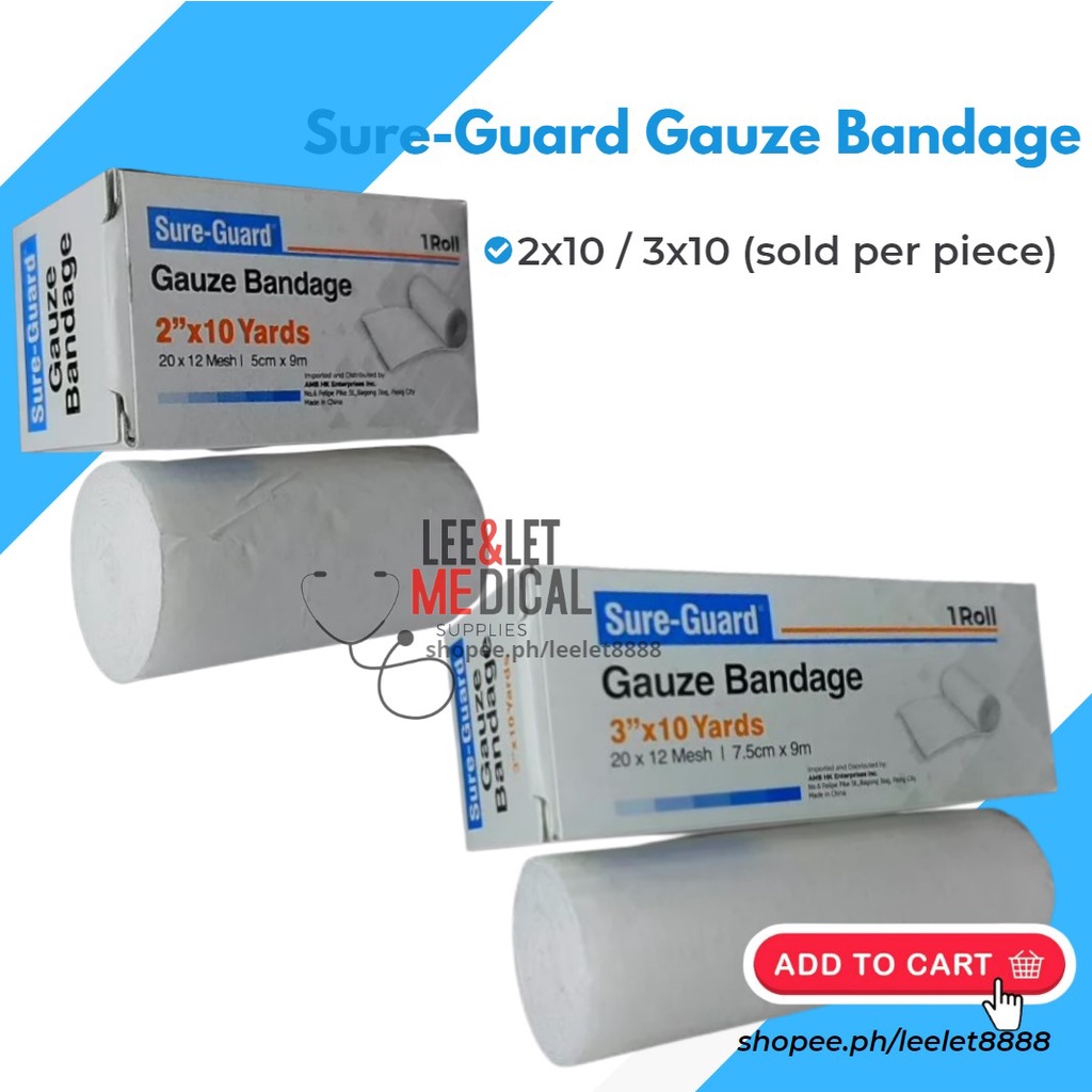 (L&L-J) Sure-Guard Gauze Bandage (SOLD PER PIECE) | Shopee Malaysia