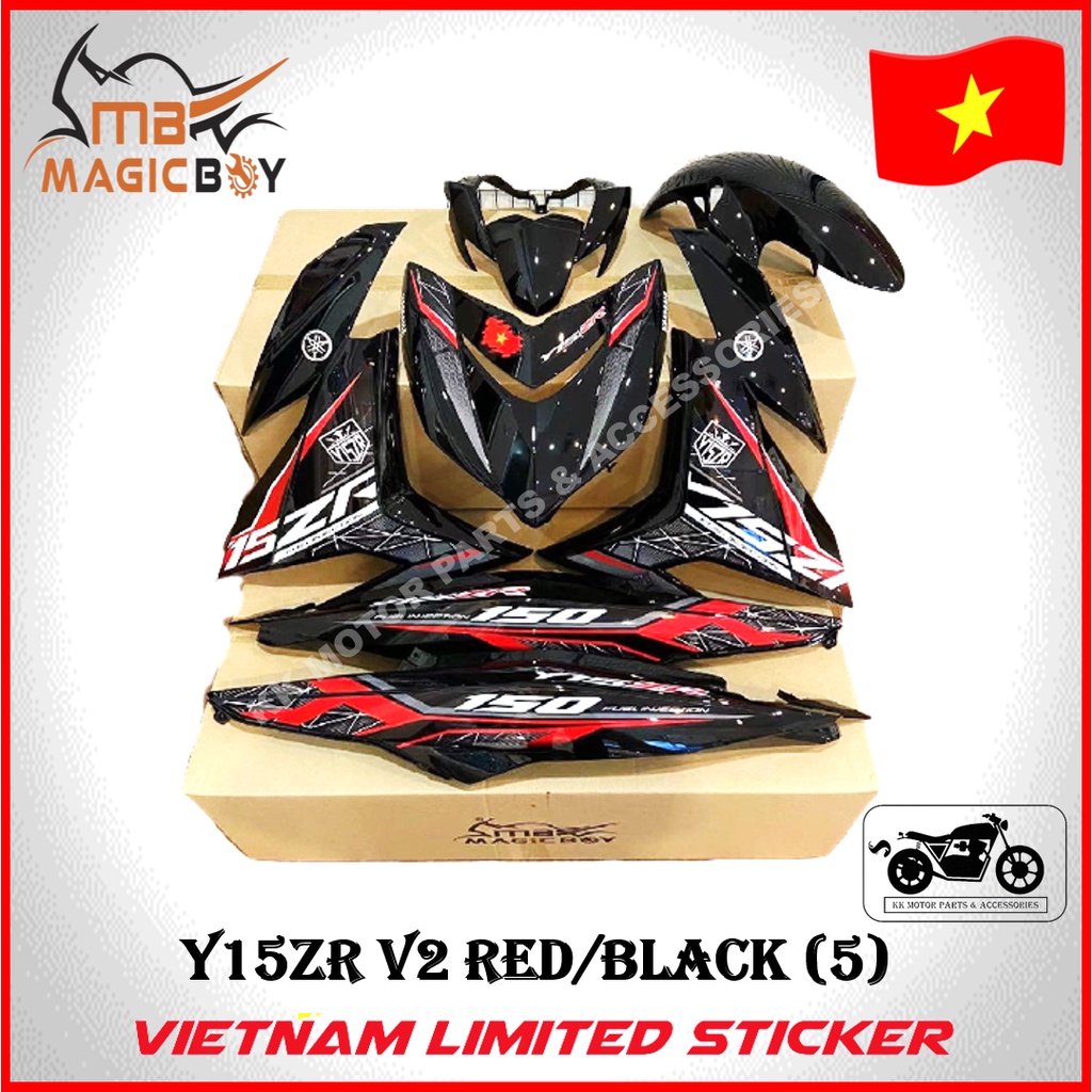 COVERSET MAGIC BOY Y15ZR V2 RED (5) / RED BLACK / MERAH HITAM (5 ...