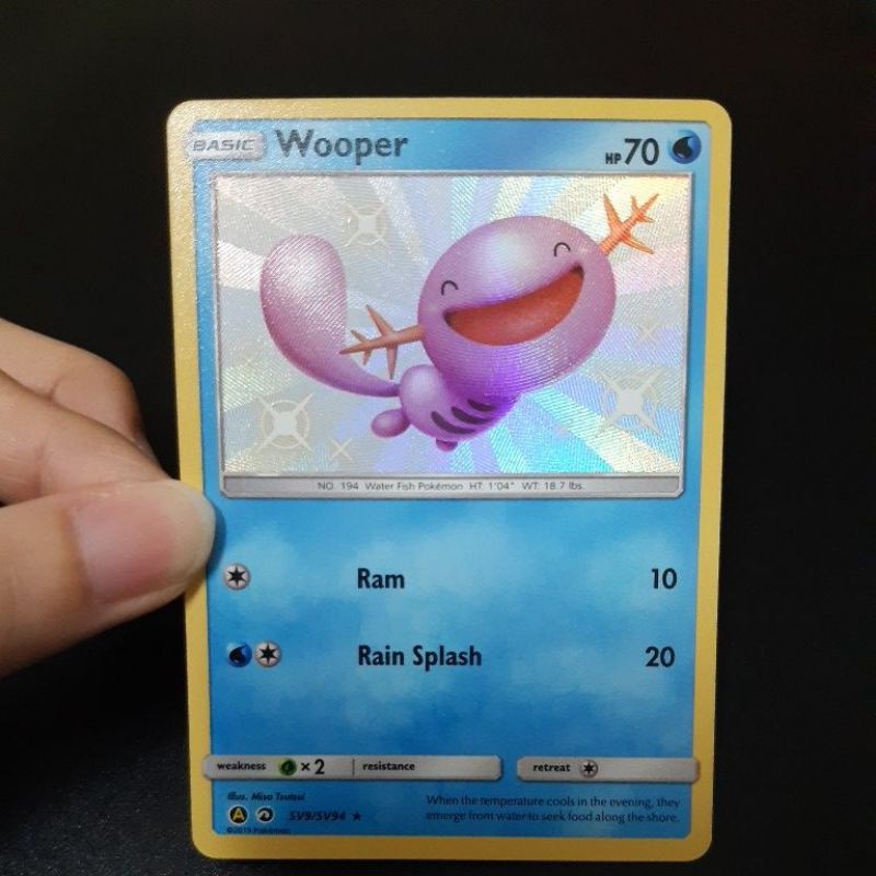 Pokemon Card TCG: Hidden Fates: Shining Pokemon: Wooper SV9/SV94 Shiny ...