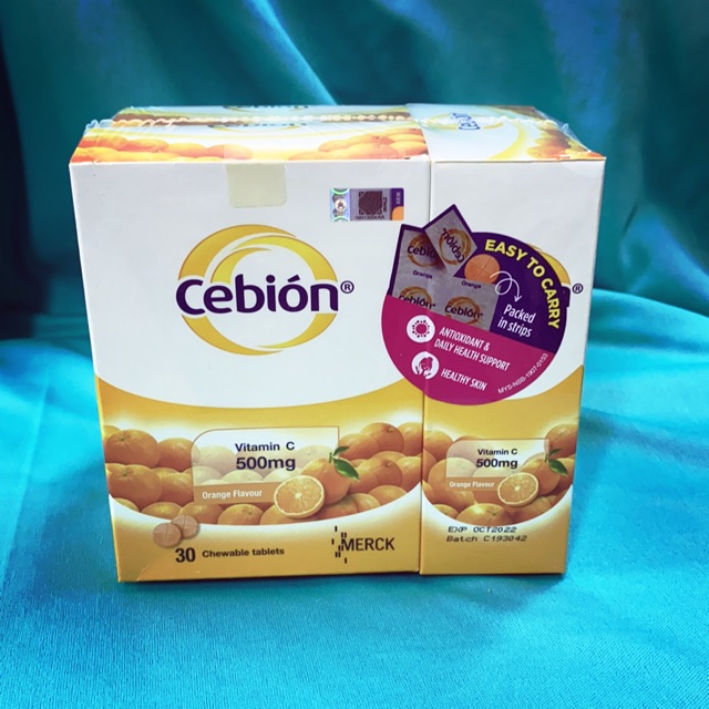 Cebion Vitamin C 500 mg Chewable Tablets 30’s/ 3x30’s Exp 11/2025 ...