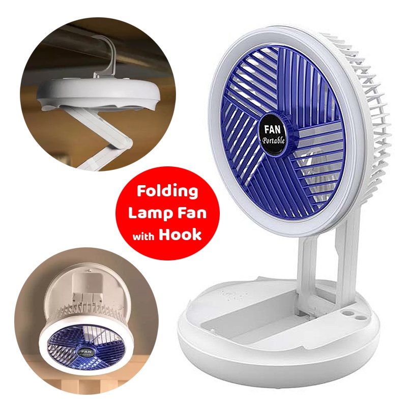 Storage Table Lamp Circulating Fan with Hook I Portable Rechargeable ...