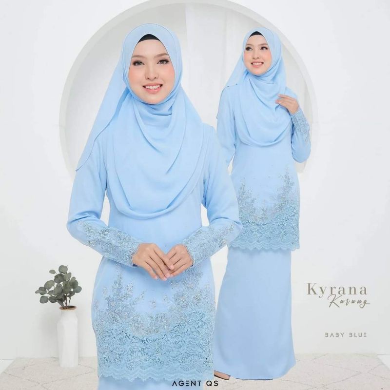BAJU KURUNG KYRANA MODEN LACE BUNGA DAN DIAMOND | KURUNG PLAIN | KURUNG ...