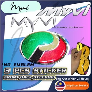ALL MYVI LOGO STICKER PERODUA REFLECTIVE WITHOUT EMBLEM (3M STICKER ...