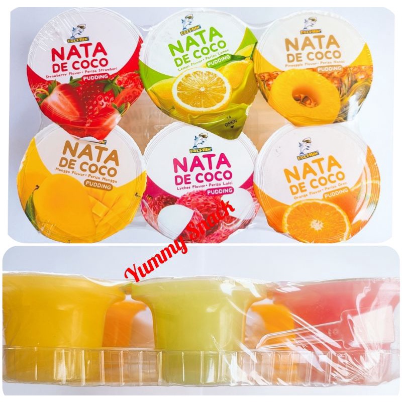 [85g x 6cup] Captain Dolphin Pudding with Nata De Coco | Shopee Malaysia