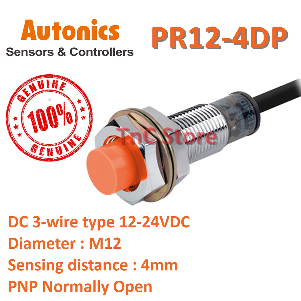 [KOREA] Autonics Proximity Sensor PR12-4DP PNP Normally Open M12 x 4mm Sensing Distance DC 3 ...