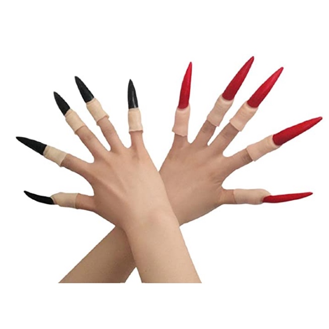 MSIA Ready Stock/ Nail Claws False 10 PCs Halloween Vampire Zombie ...