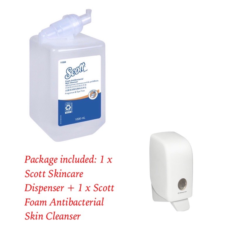 1 unit Aquarius Skincare Dispenser (69480) + 1 Cartridge Scott Foam ...
