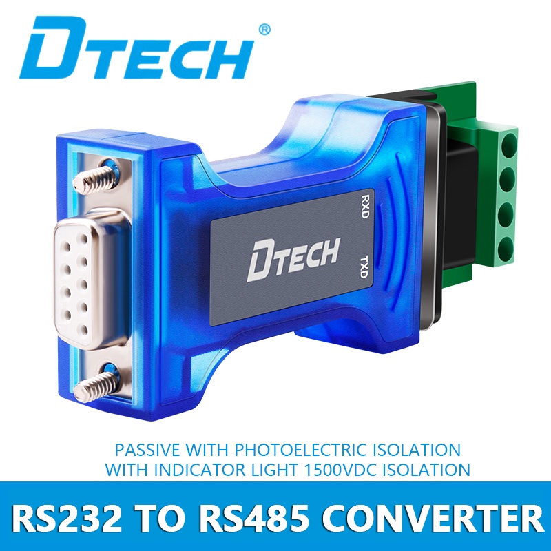 Dtech Passive RS232 to RS485 Converter Industrial Grade Optoelectronic ...
