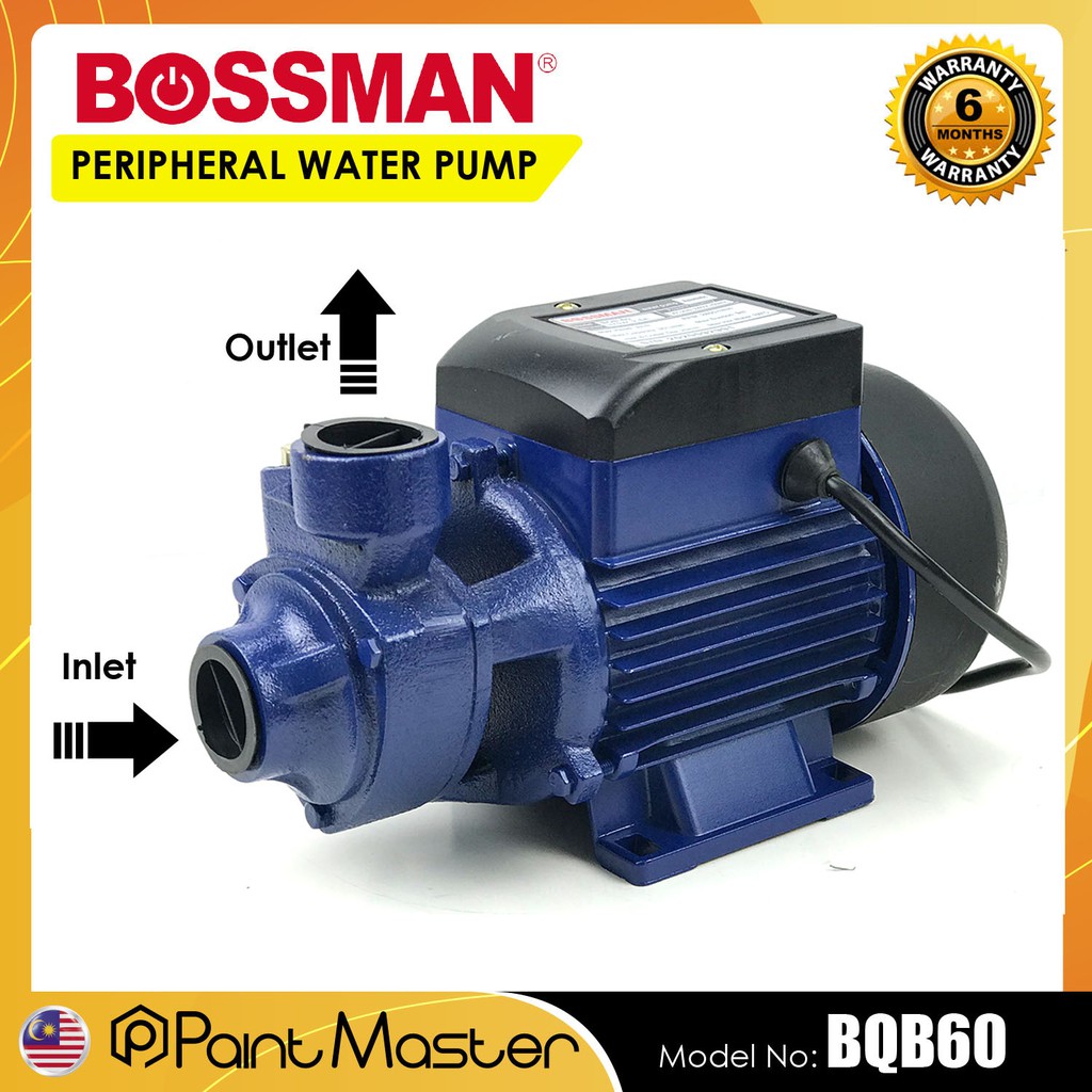BOSSMAN BQB-60 1" x 0.5HP Peripheral Water Pump (370W) BQB60 | Shopee ...