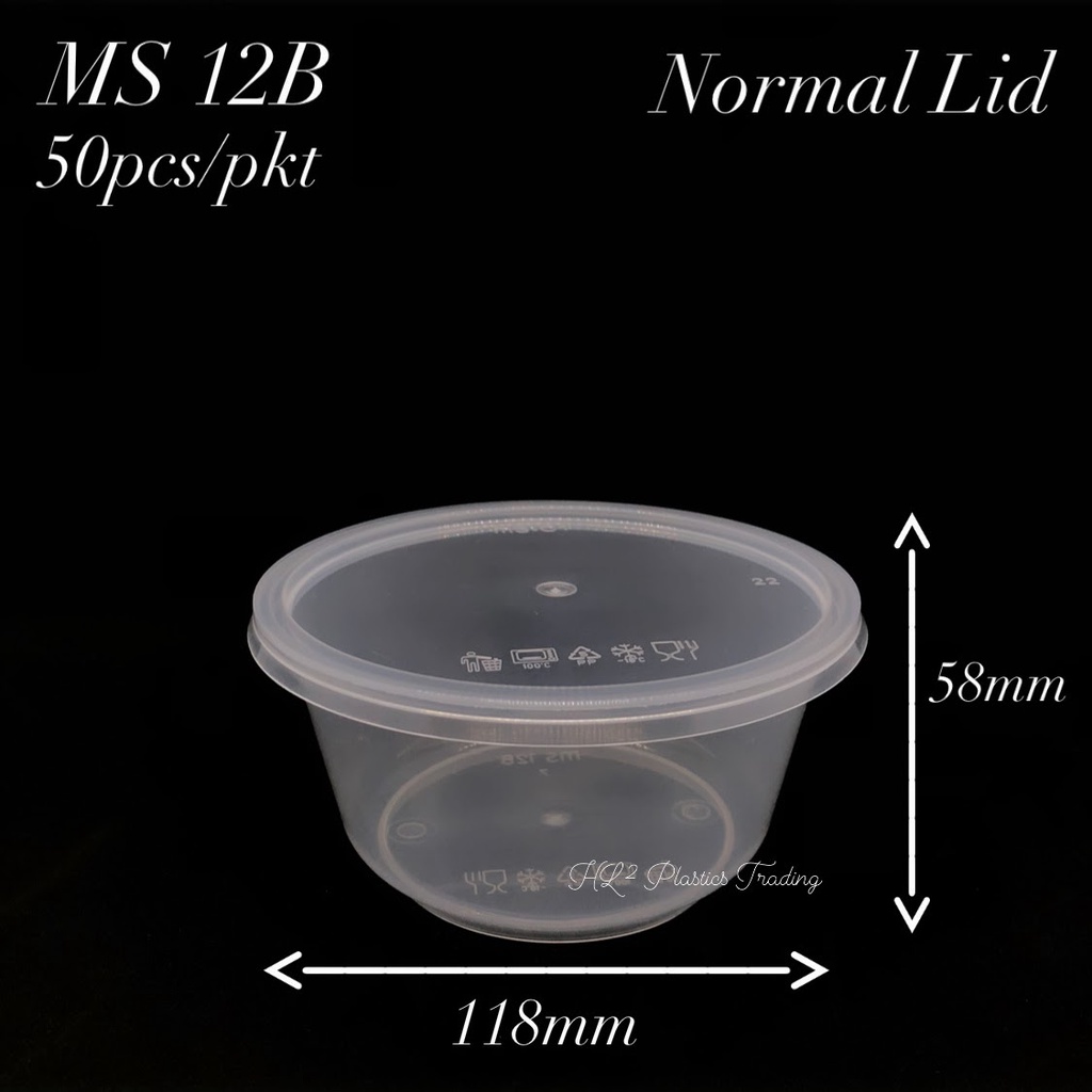 MS Venture - Microwave Round Container MS 12B Normal & Raised Height ...