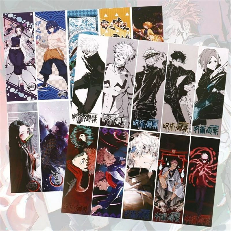 Jujutsu kaisen / demon slayer 10pc character bookmark kimetsu no yaiba ...