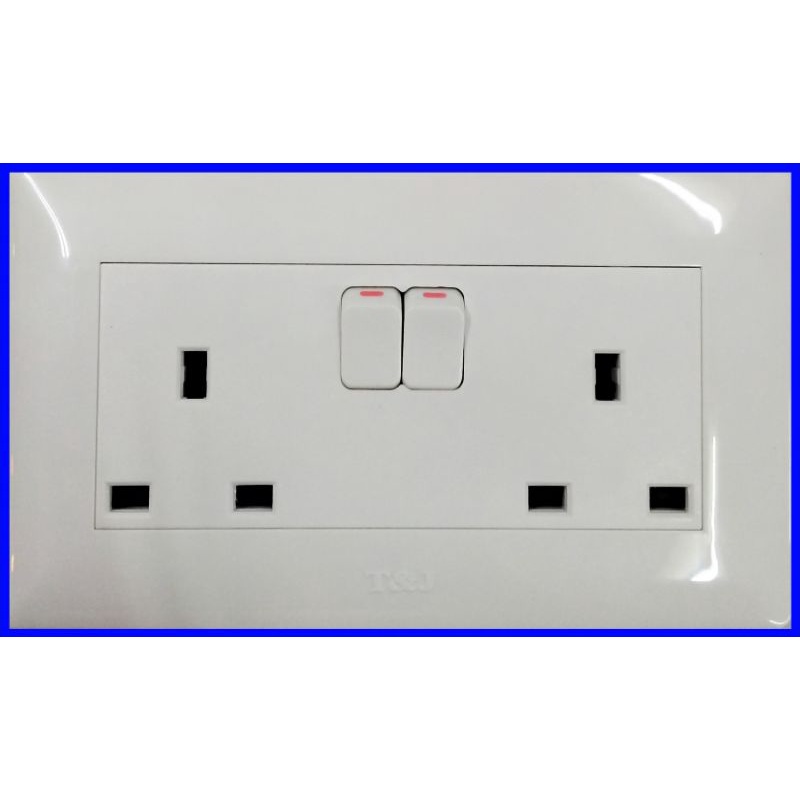 T&J Switches Dazzle 13A 15A Switched Socket Outlet 1 2 3 4 Gang 1Way ...