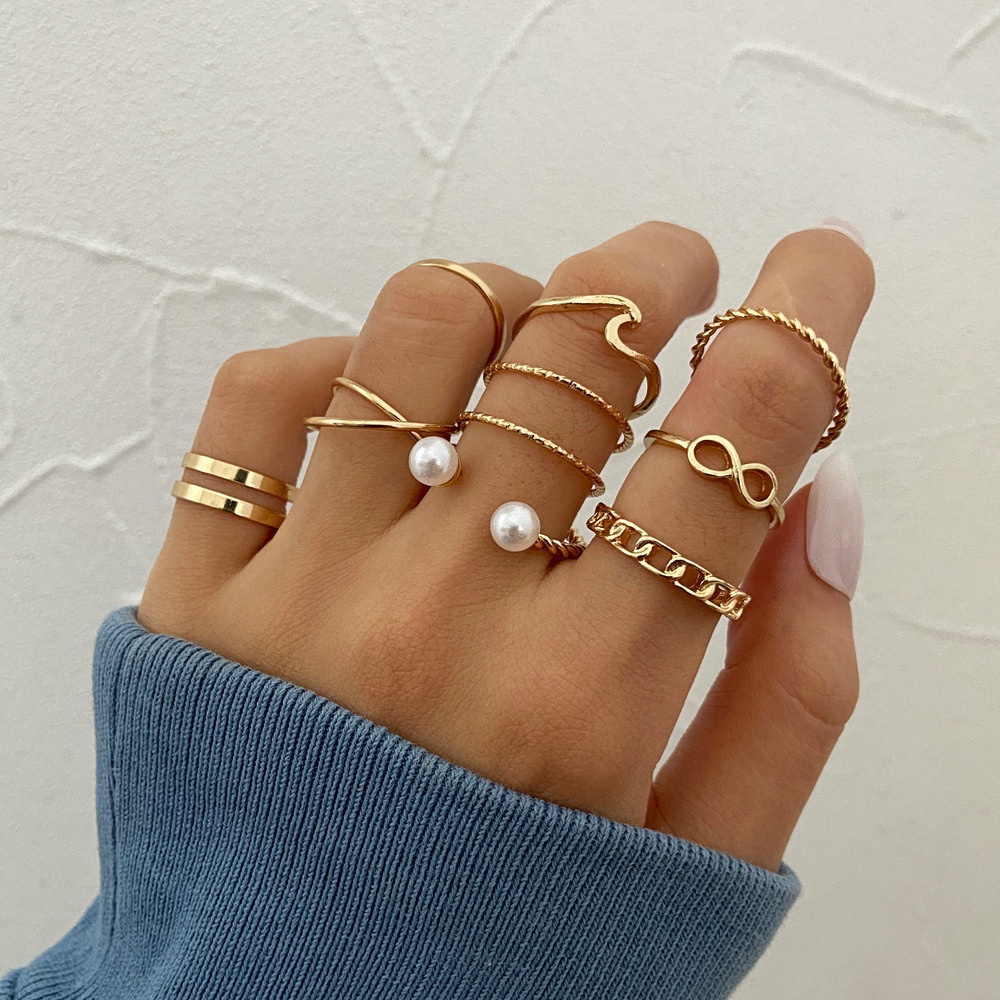 Chic 10-Piece Ring Set Combination - Minimalist Fashion Rings for a ...