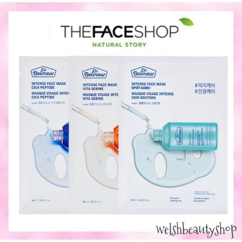 🔥THE FACE SHOP🔥Dr Belmeur Intense Face Mask 3 Types | Shopee Malaysia