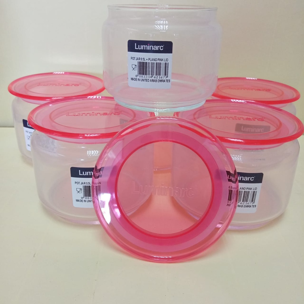 [0.5L] LUMINARC 3 PCS RONDO JAR/POT AIRTIGHT GLASS/BALANG KUIH RAYA ...