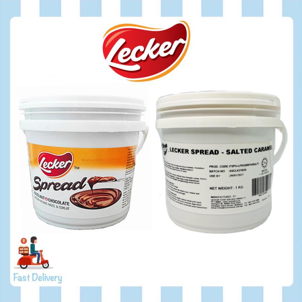 LECKER SPREAD HAZELNUT CHOCOLATE/ SALTED CARAMEL 1KG/ 3KG | Shopee Malaysia