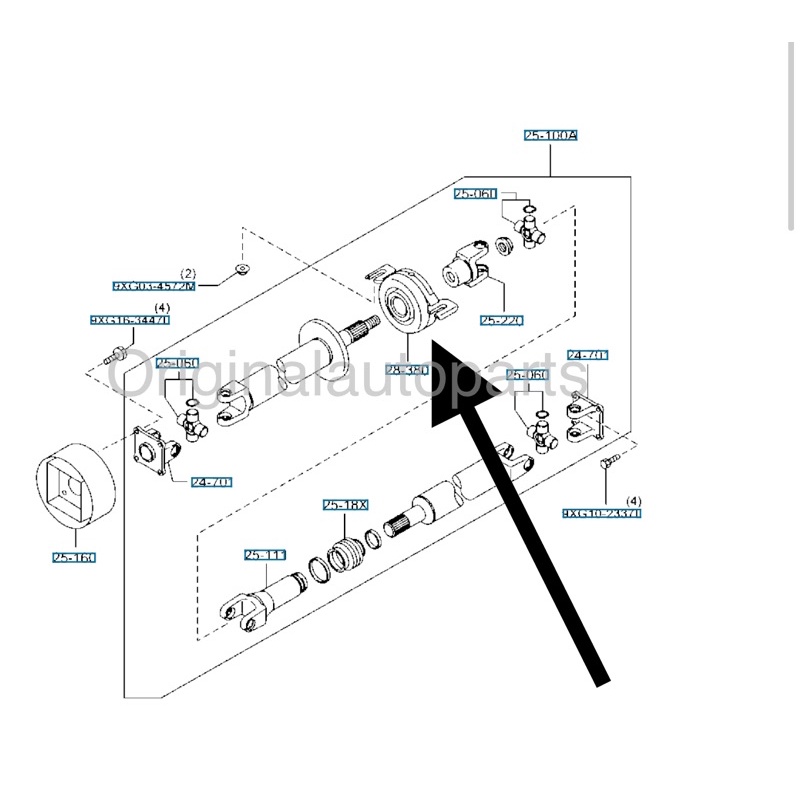 Ford Ranger T6 T7 2.2 3.2 Rr Propeller Shaft Rubber Mouting.(Fomoco ...